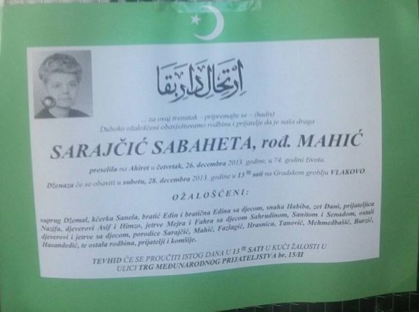 Rahmetli Sabaheta – Ljubušaci