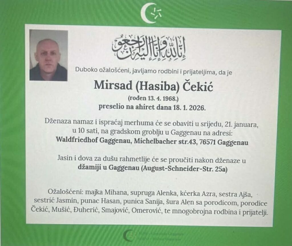 Preselio Mirsad Čekić – Ljubušaci